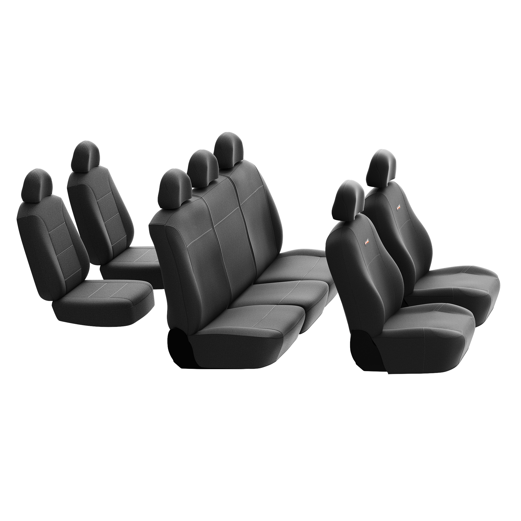 Sharkskin Canvas Seat Covers for Toyota LandCruiser 300 Series GXL (Ju ...